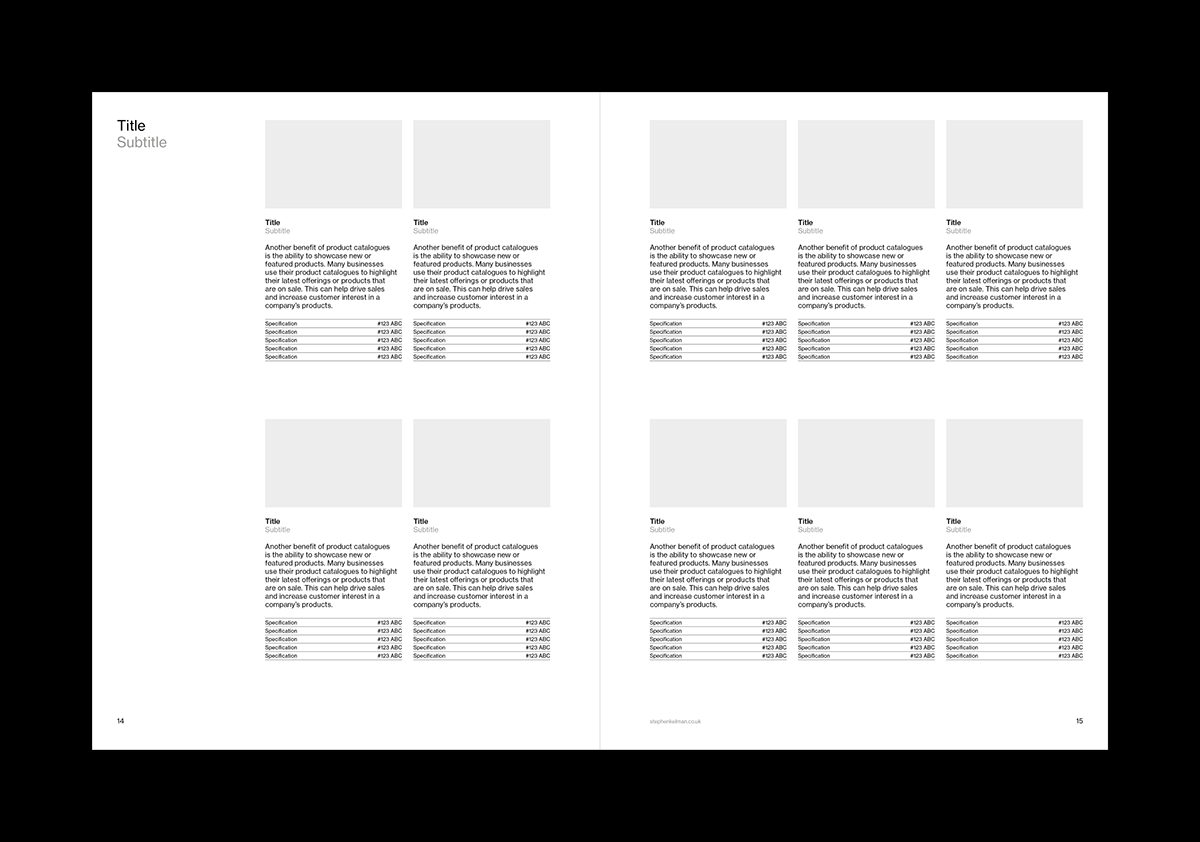 Stephen Kelman - US Letter Catalog Grid System for InDesign