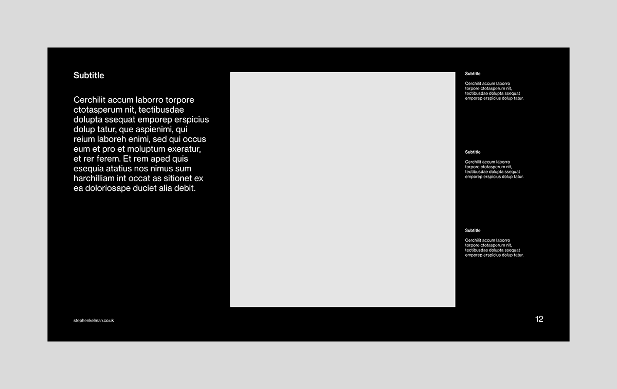 Stephen Kelman - Slide Deck Grid System for Adobe InDesign
