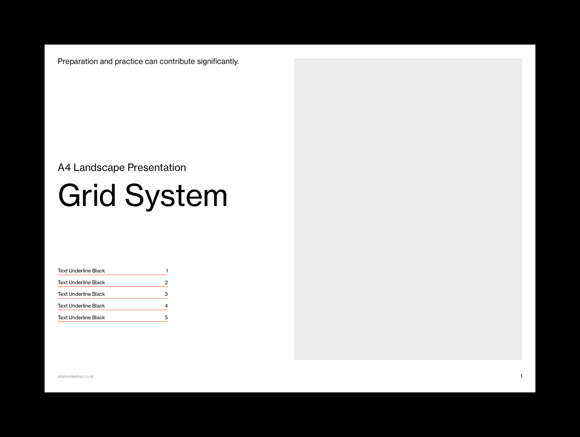 Stephen Kelman - A4 Presentation Grid System for InDesign