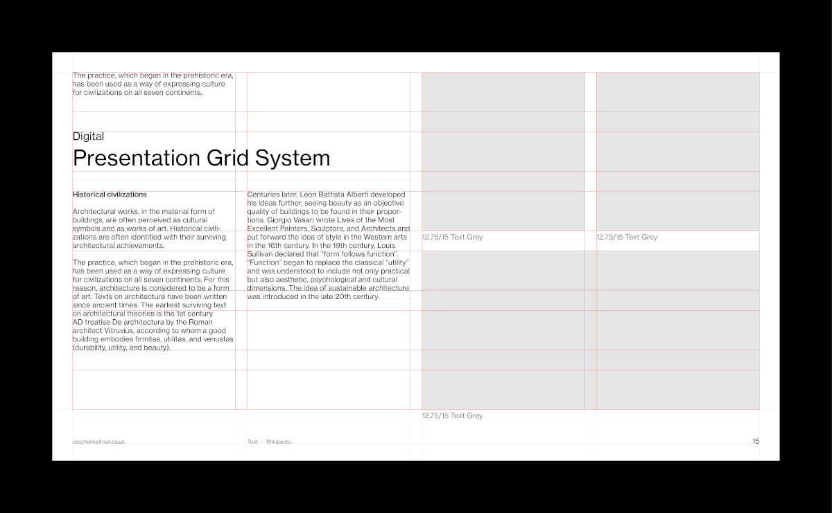 Stephen Kelman - Digital Presentation Grid System for InDesign