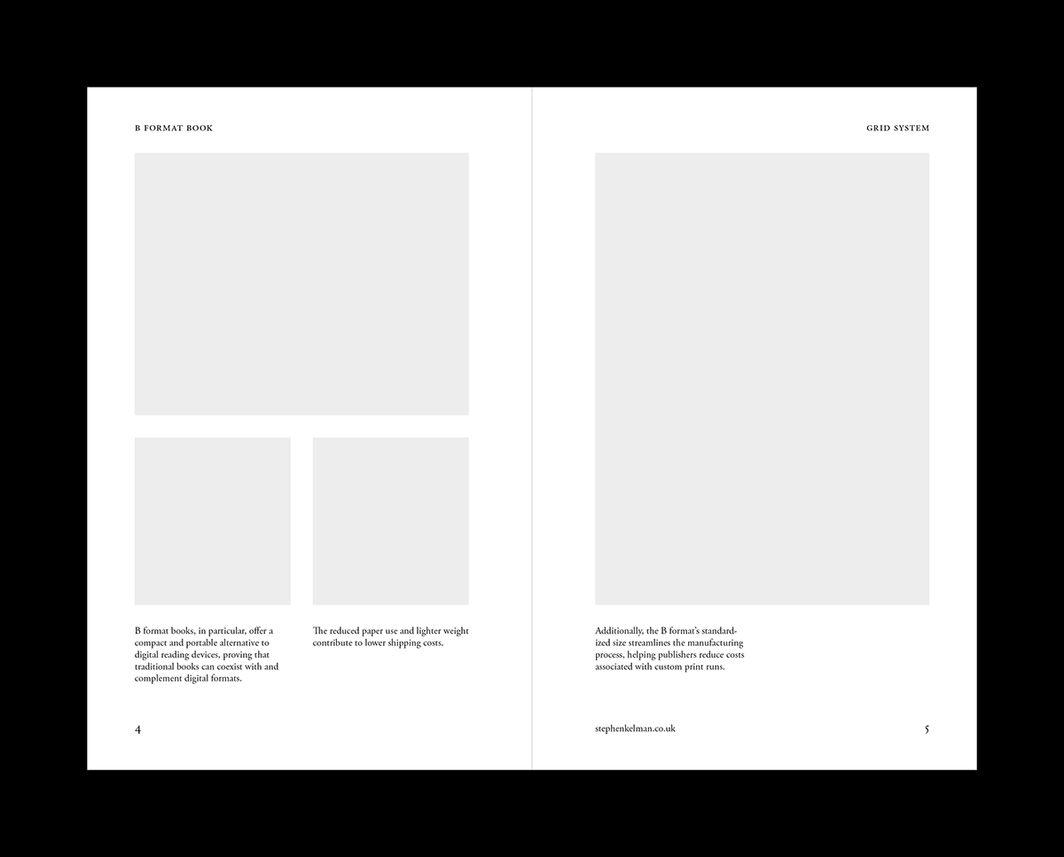 Stephen Kelman - B Format Paperback Book Grid System for InDesign