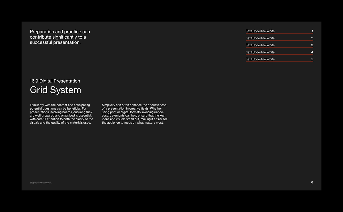 Stephen Kelman - Digital Presentation Grid System for InDesign