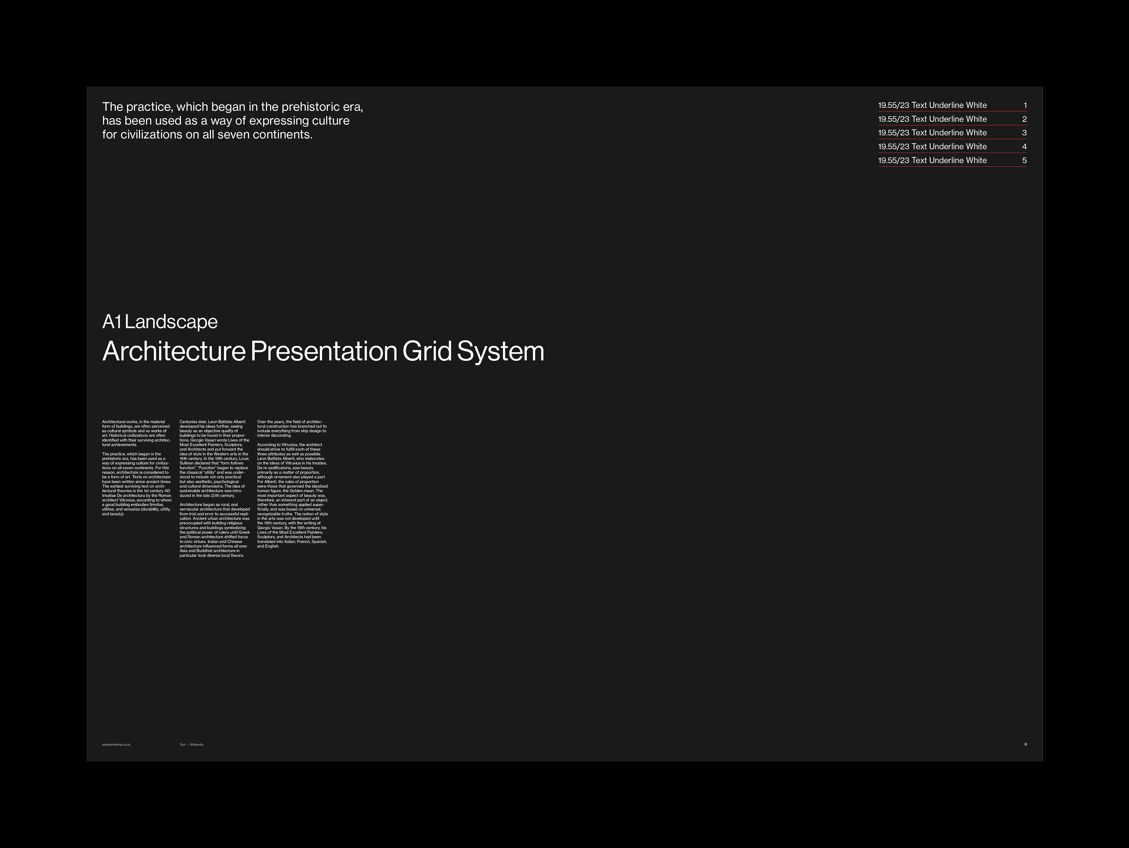 Stephen Kelman - A1 Presentation Grid System for InDesign