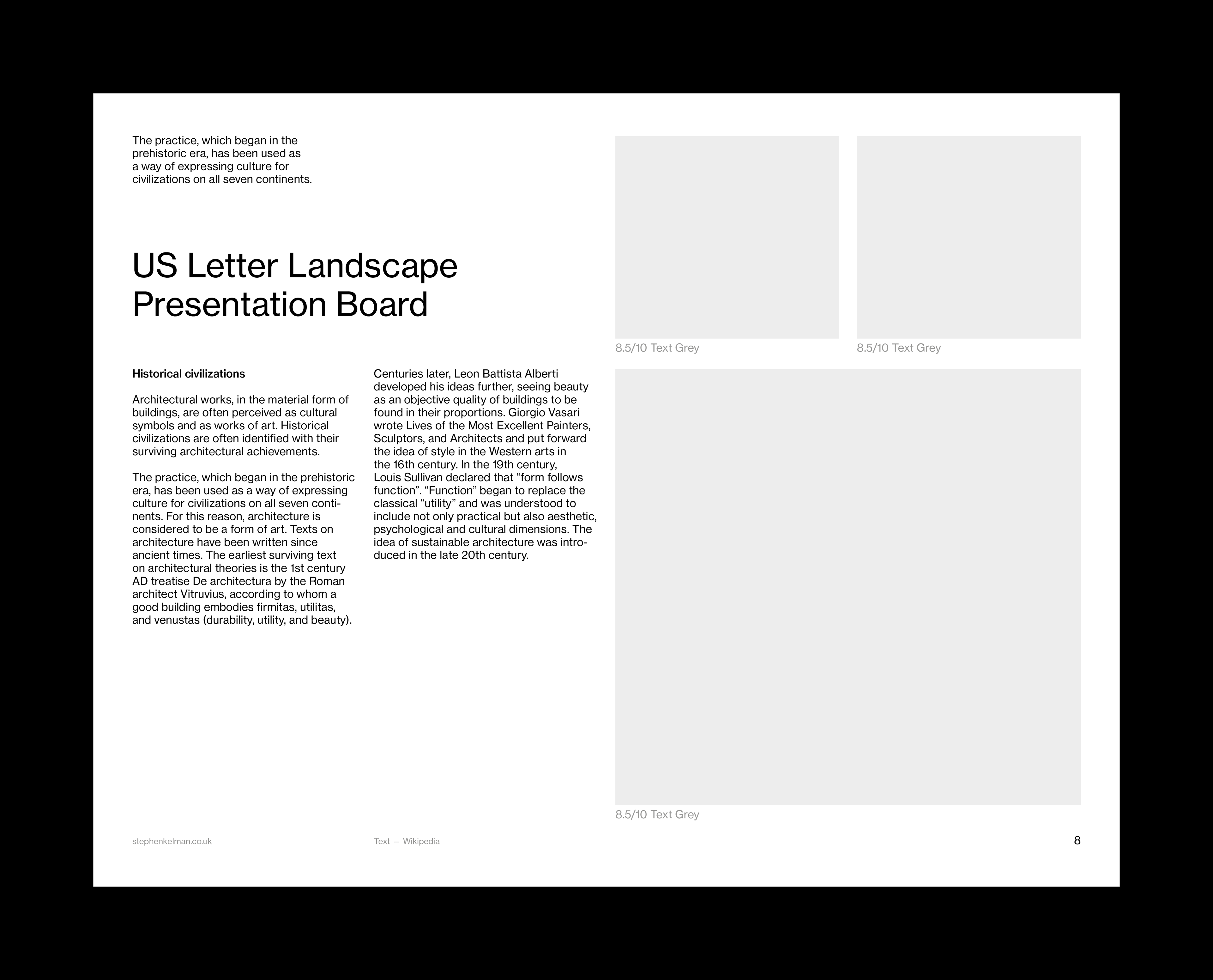 Stephen Kelman - US Letter Presentation Grid System for InDesign