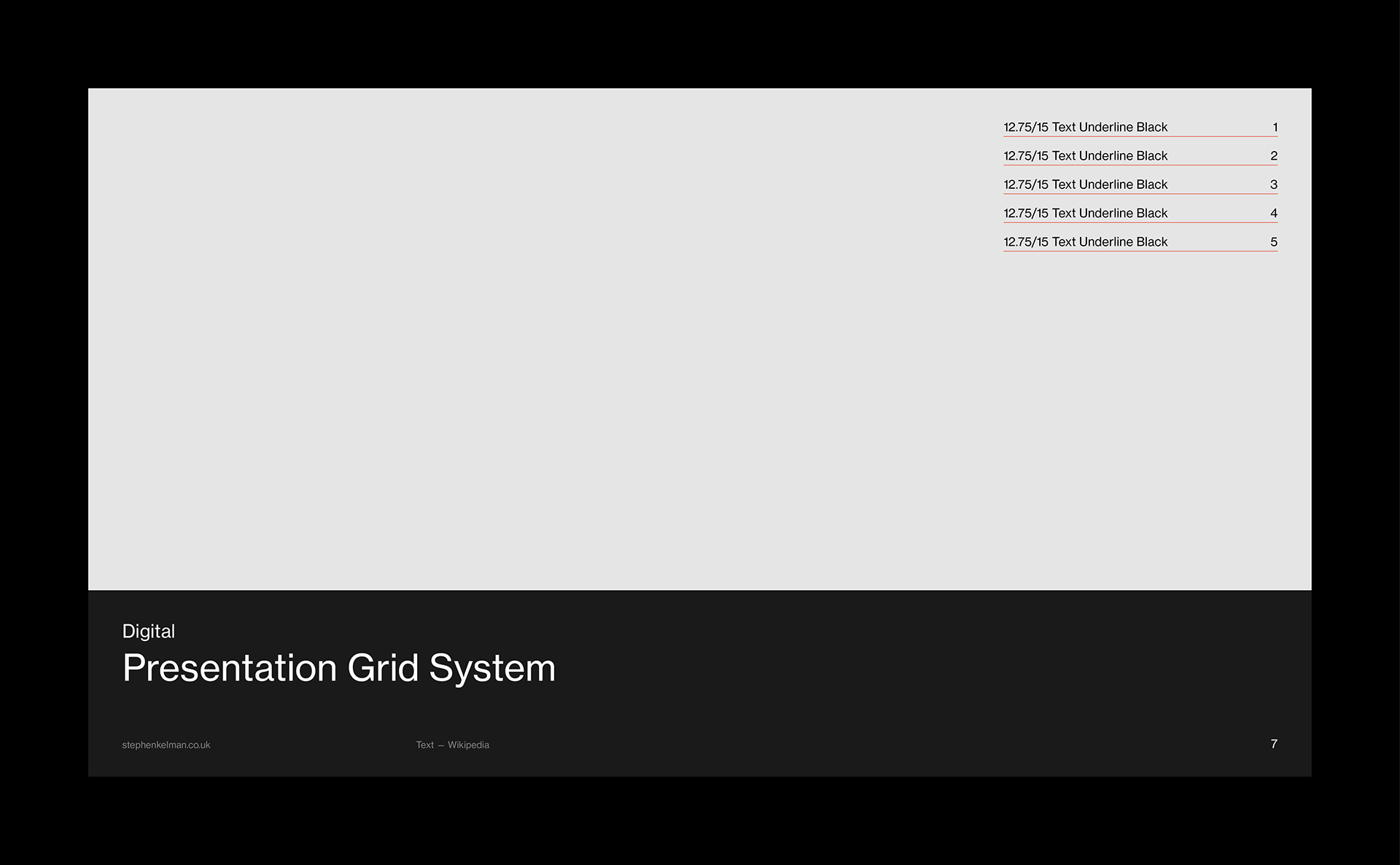 Stephen Kelman - Digital Presentation Grid System for InDesign