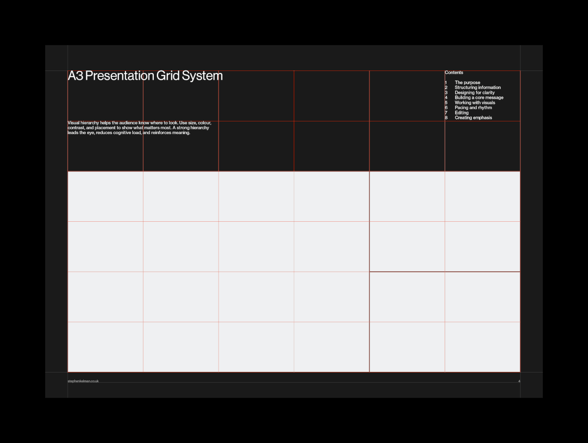 Stephen Kelman - A3 Presentation Grid System for InDesign