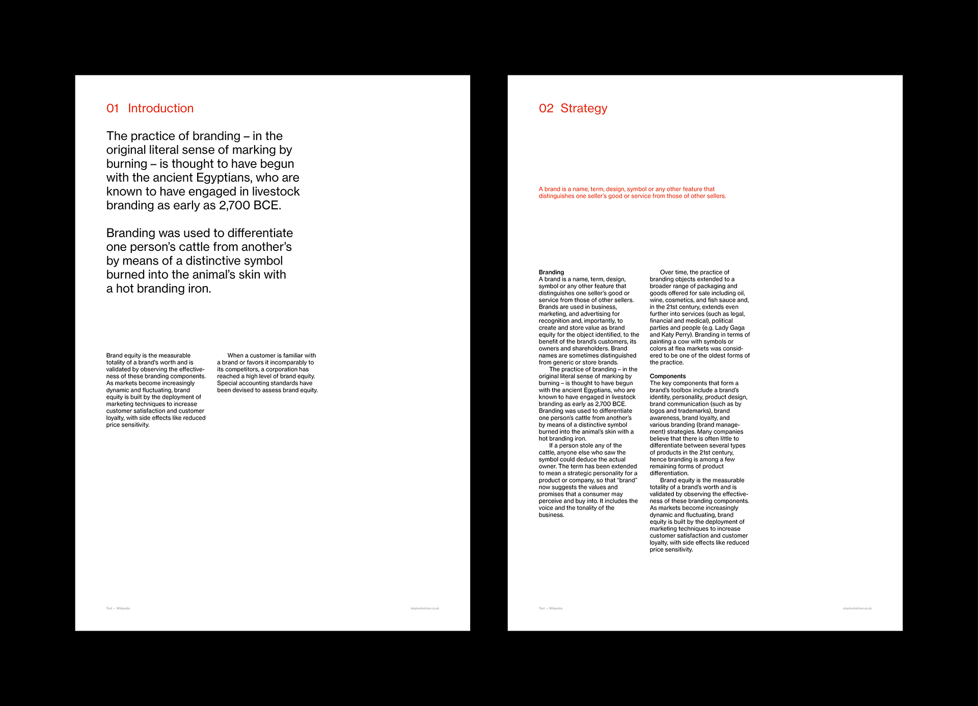 Stephen Kelman - Brand Identity Guidelines Grid System – A4 Portrait