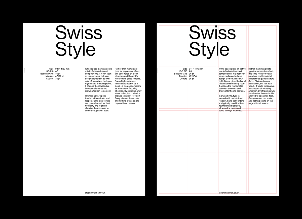 Stephen Kelman - Swiss Style Poster Grid System for InDesign