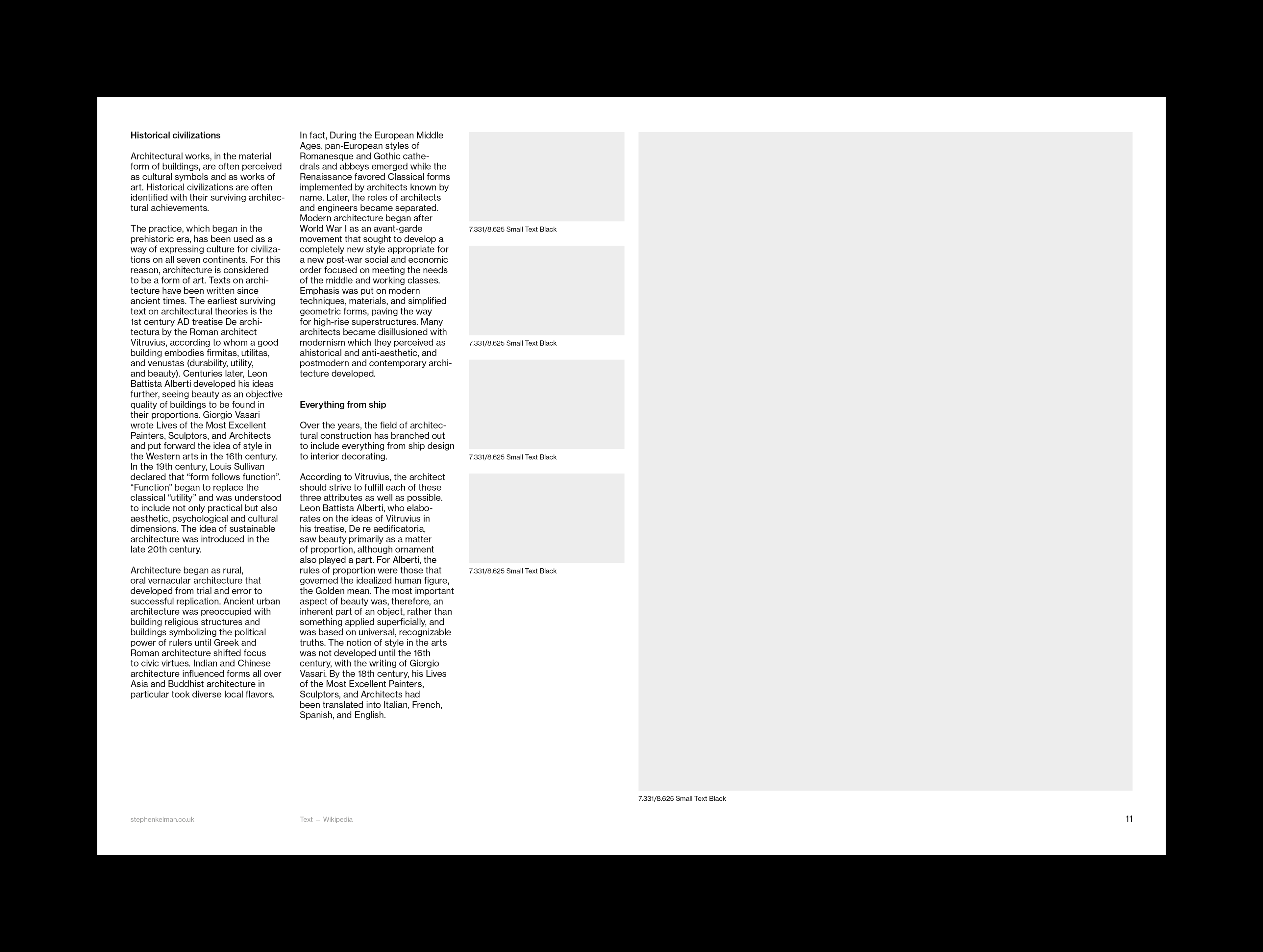 Stephen Kelman - A3 Presentation Grid System for InDesign | Landscape