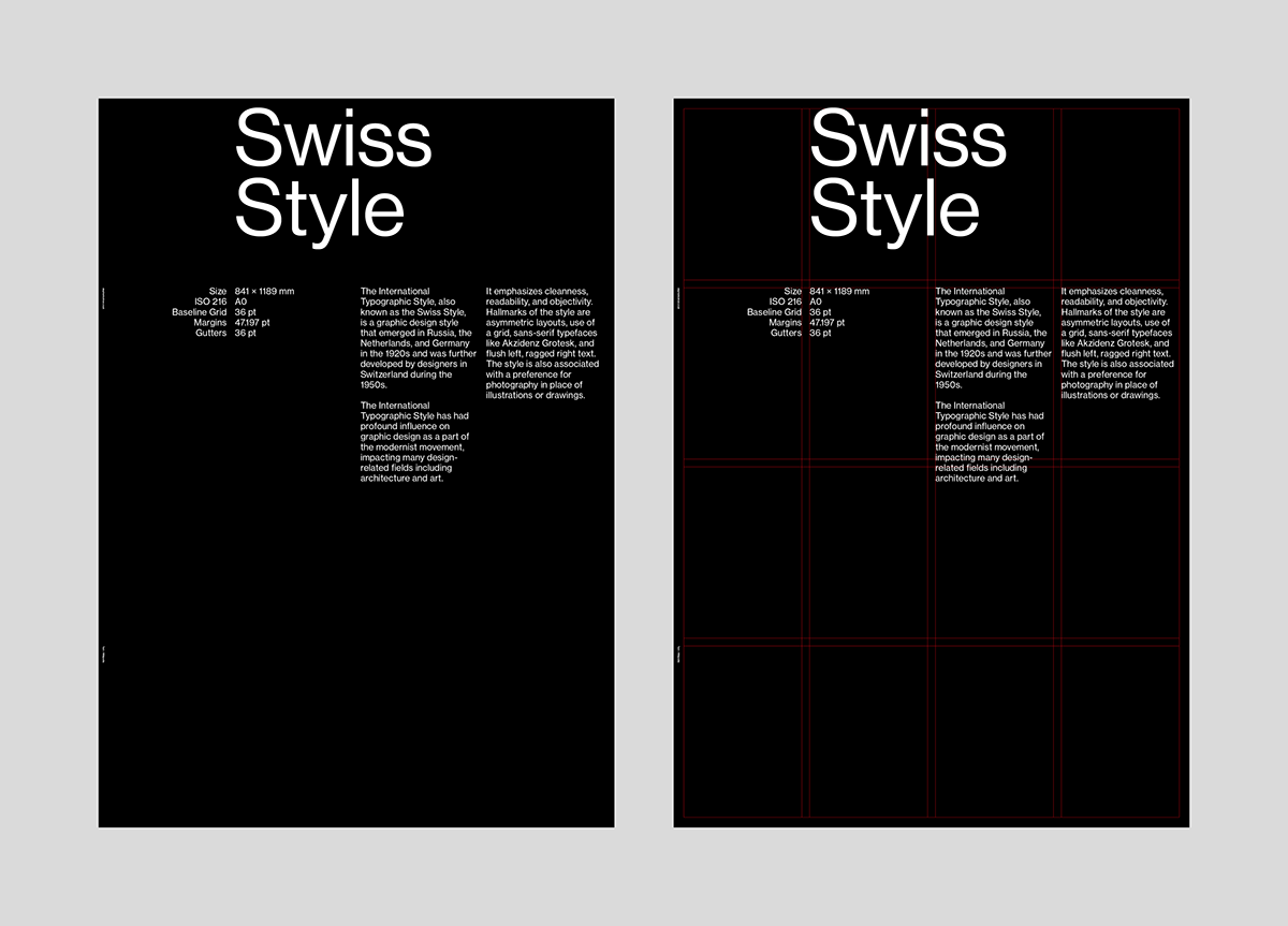 Stephen Kelman - Swiss Style Poster Grid System for InDesign
