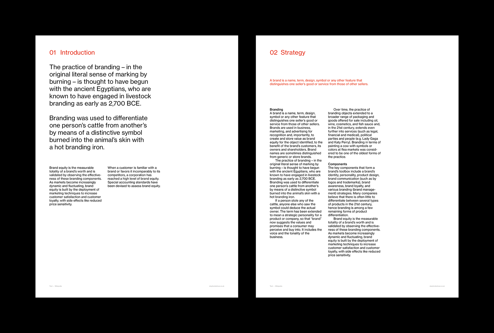 Stephen Kelman - Brand Identity Guidelines Grid System – Letter Portrait