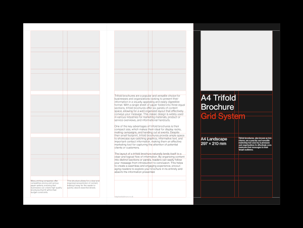Stephen Kelman - A4 Trifold Brochure Grid System for InDesign