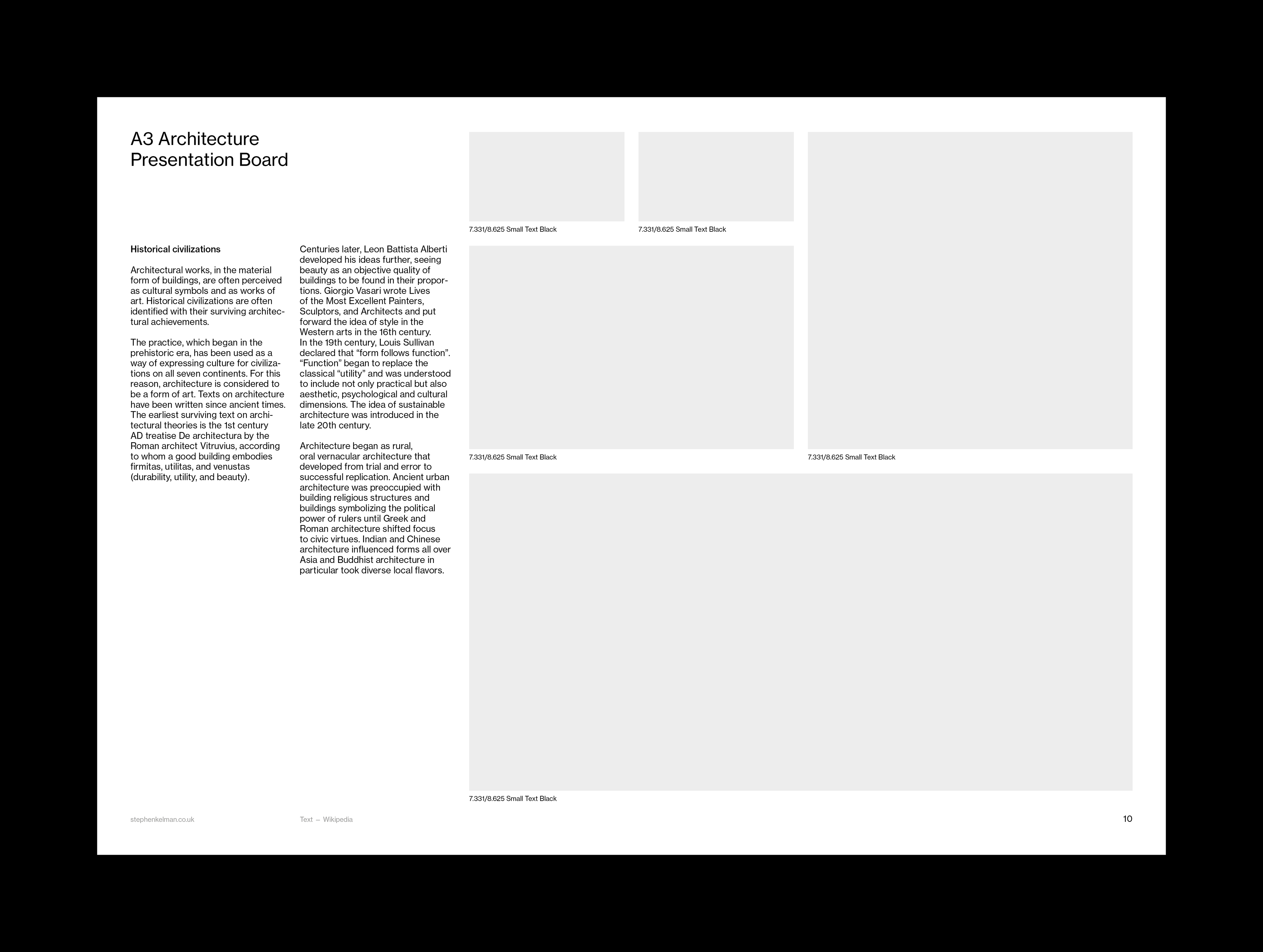 Stephen Kelman - A3 Presentation Grid System for InDesign | Landscape