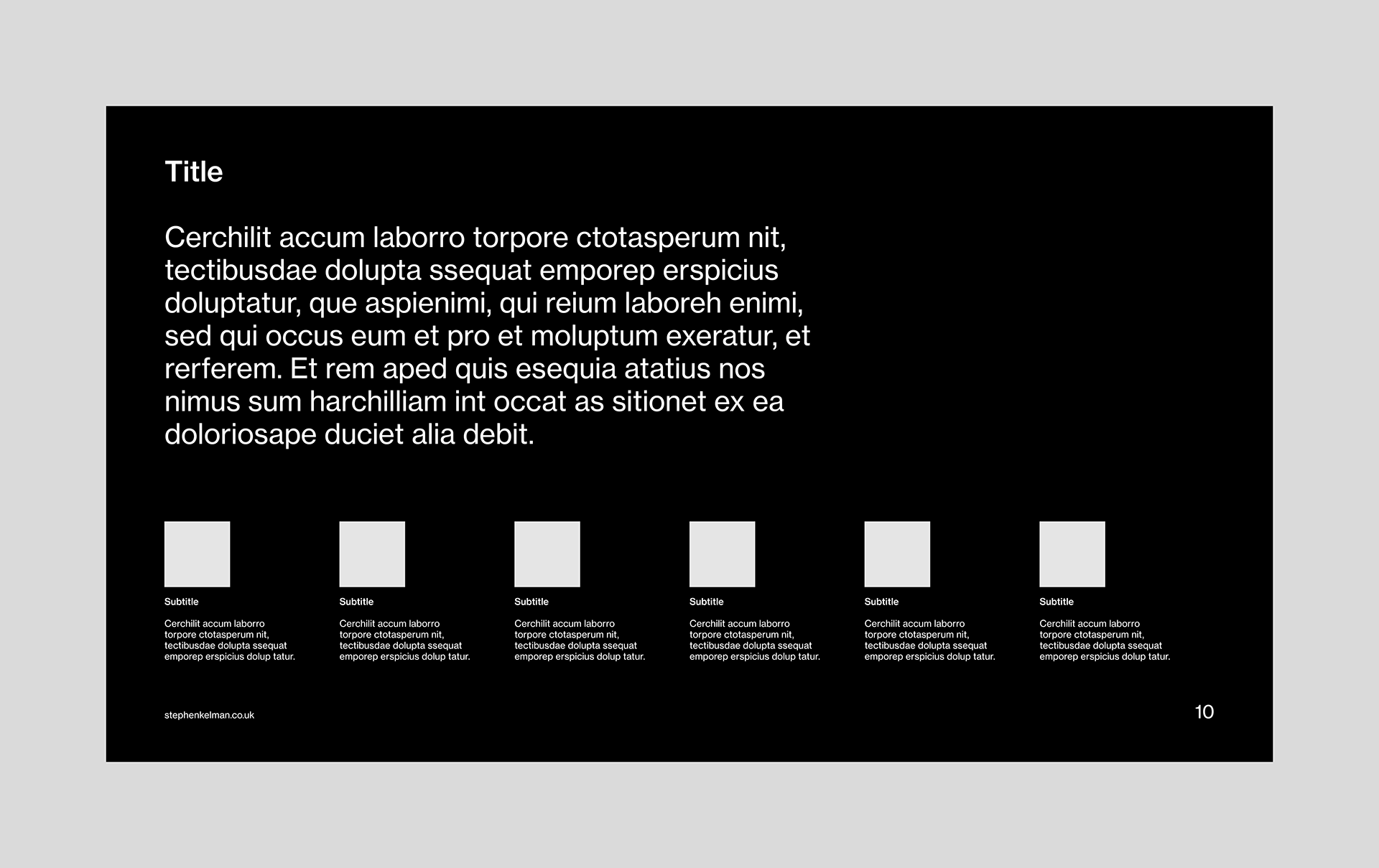 Stephen Kelman - Slide Deck Grid System for Adobe InDesign