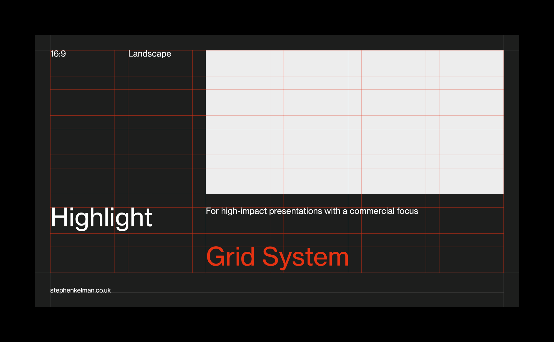 Stephen Kelman - Highlight Presentation Grid System for InDesign