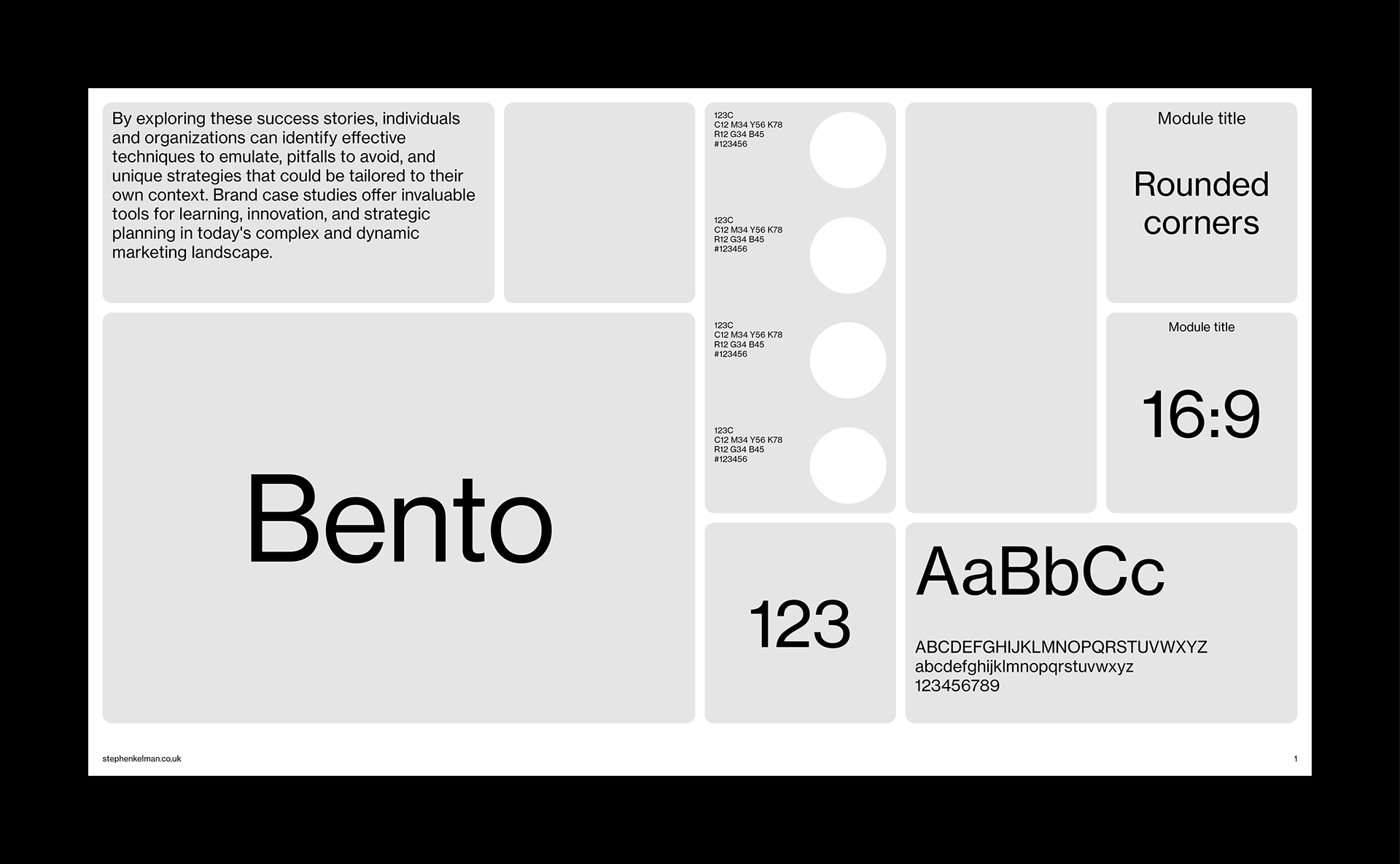 Stephen Kelman - Bento Style Presentation Grid System for InDesign