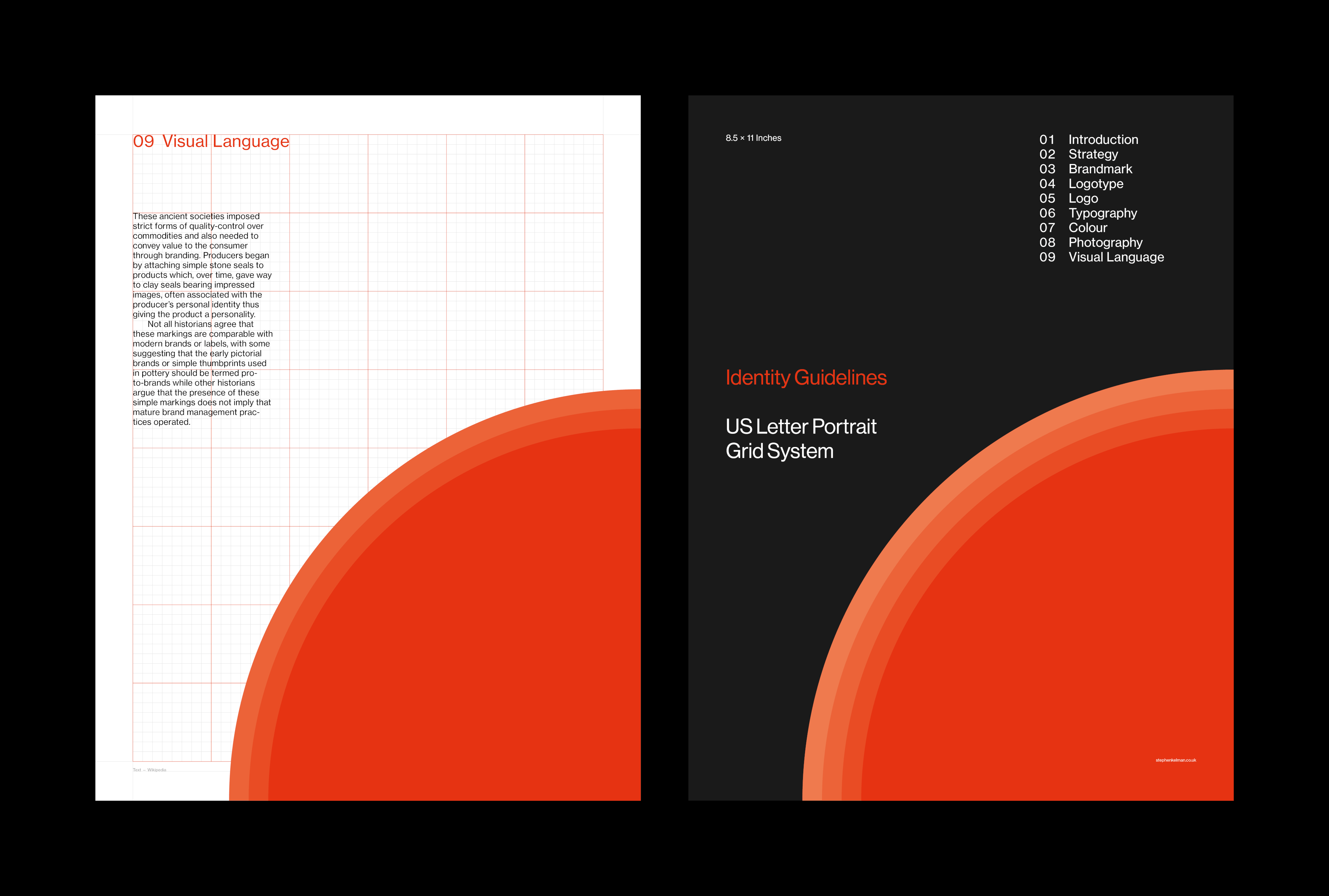 Stephen Kelman - Brand Identity Guidelines Grid System – Letter Portrait