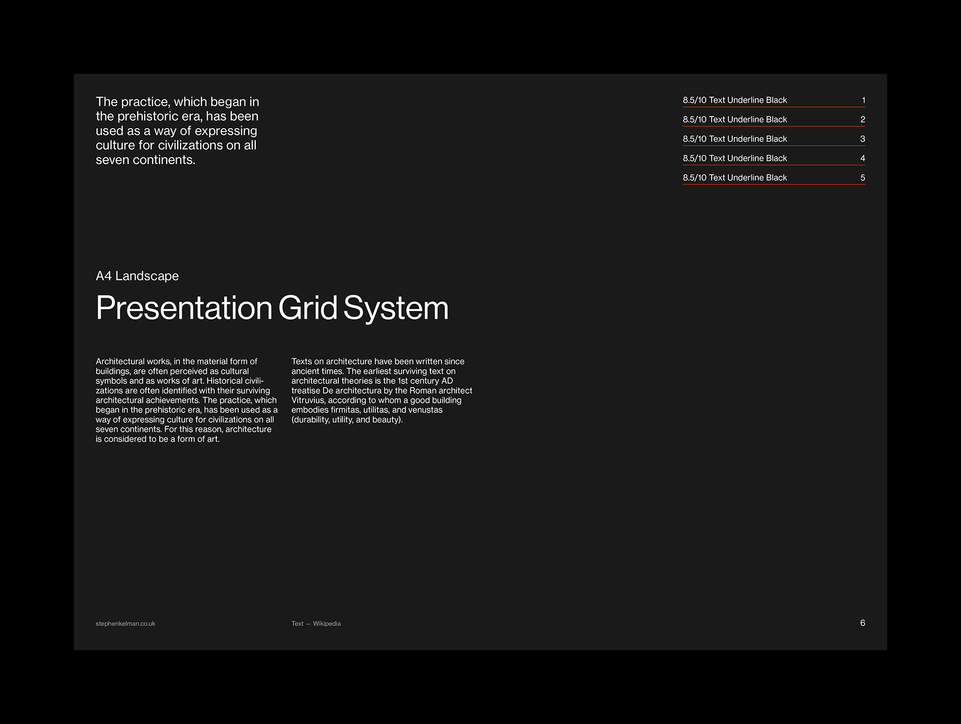 Stephen Kelman - A4 Presentation Grid System for InDesign