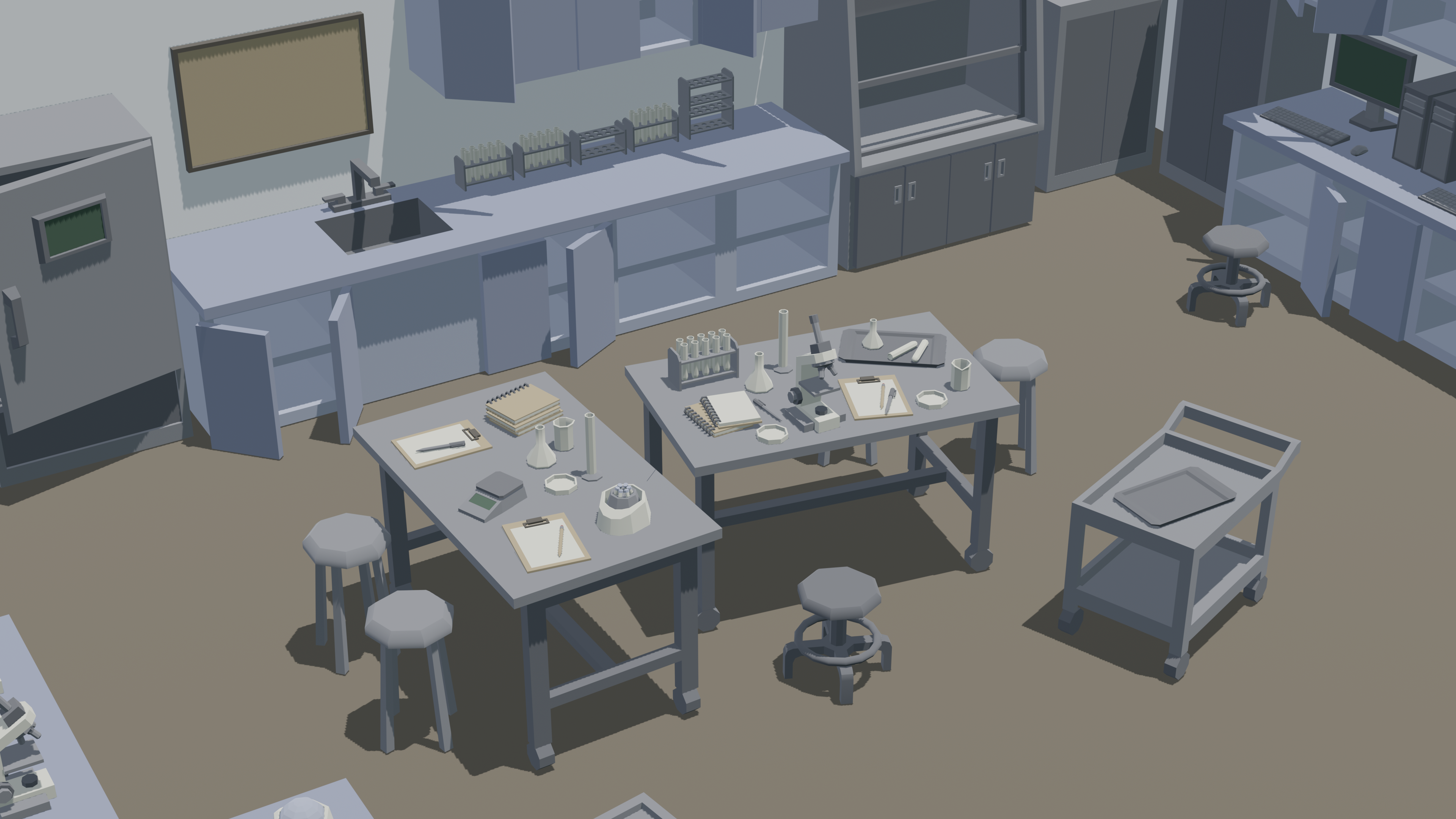 Anna Zhu Portfolio - Low Poly Science Lab Pack