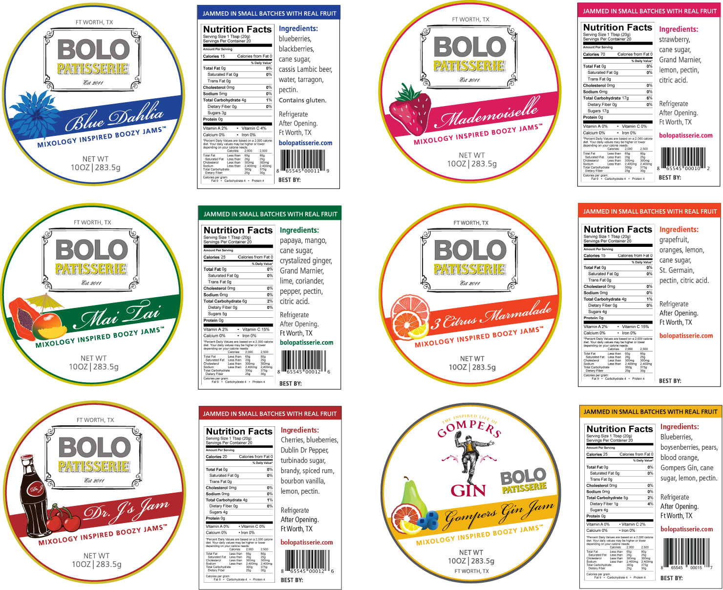 Sarita Geisel Graphic Design - Label designs: BOLO Patisserie