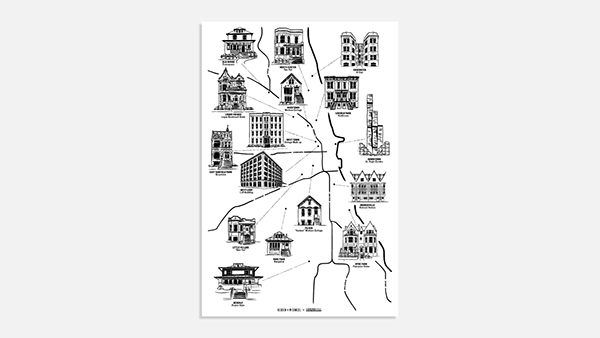 Steve Shanabruch Illustration and Design - Chicago Housing Styles Map