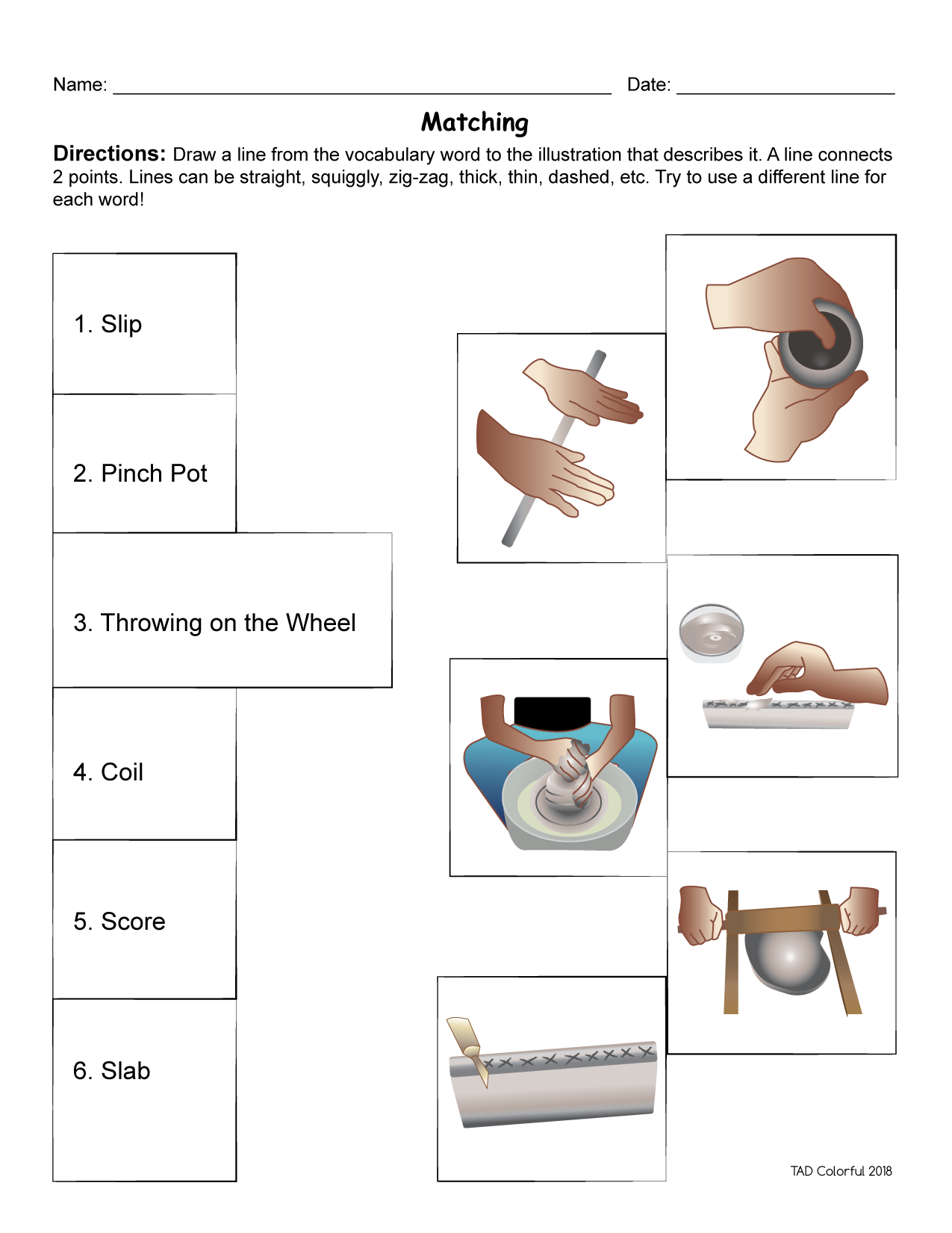 Thomasina A. Durkay - Ceramic Worksheets