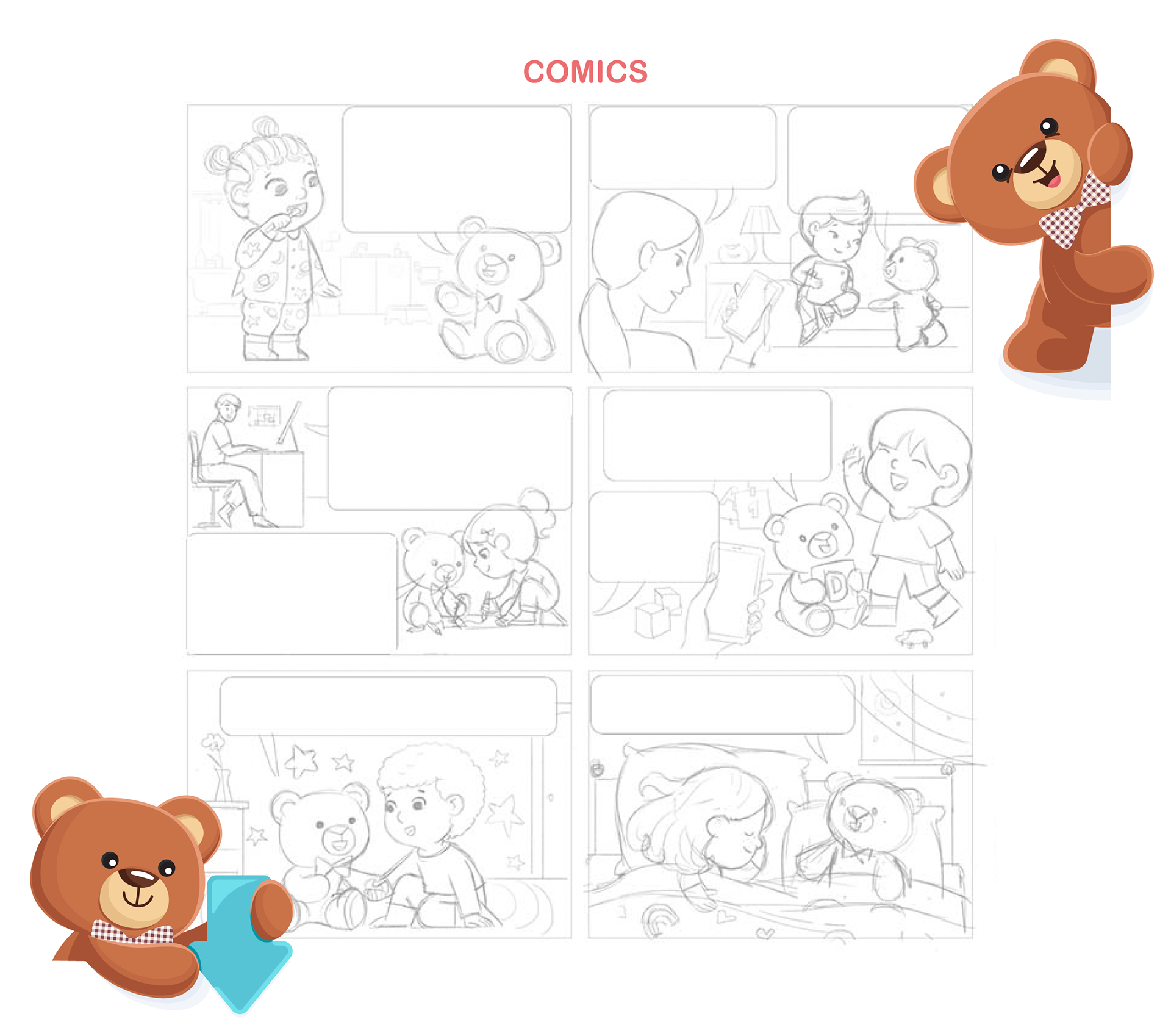 Lena Zolotareva - Character design for Smart Teddy