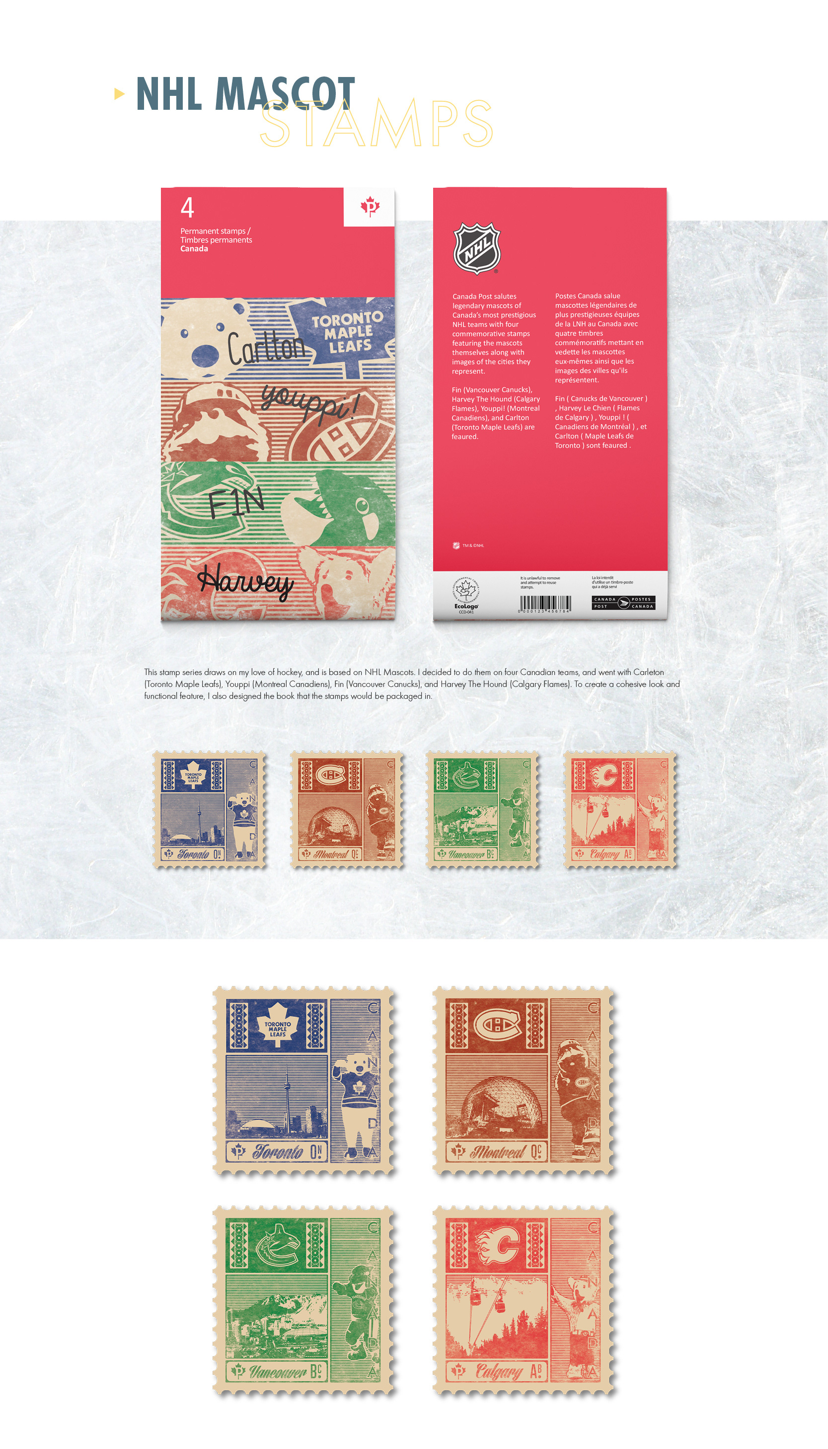 Andy Longaphy - NHL Mascot Stamps
