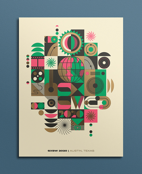 Russ Gray Graphic Design and Illustration - SXSW 2020 Art