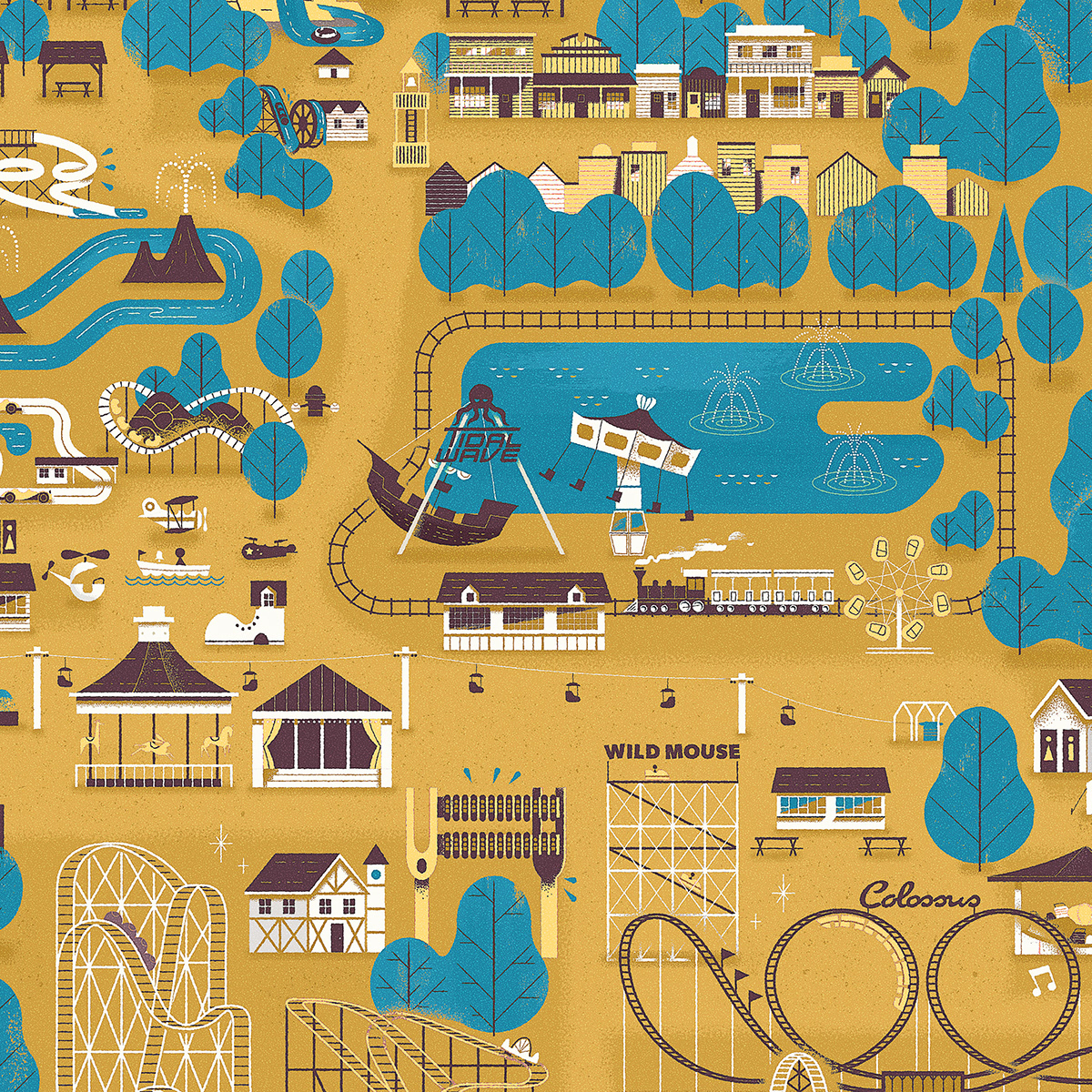 Russ Gray Graphic Design and Illustration - Lagoon Map
