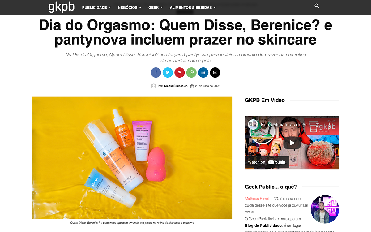 Duda Bom Queiroz - QUEM DISSE, BERENICE? - Pele no Glow, Orgasmo no Flow