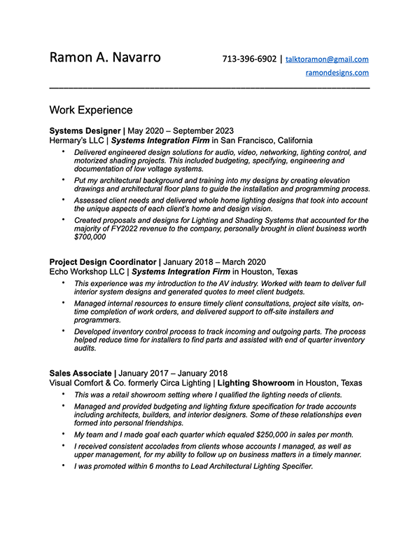 Ramon Navarro - Resume