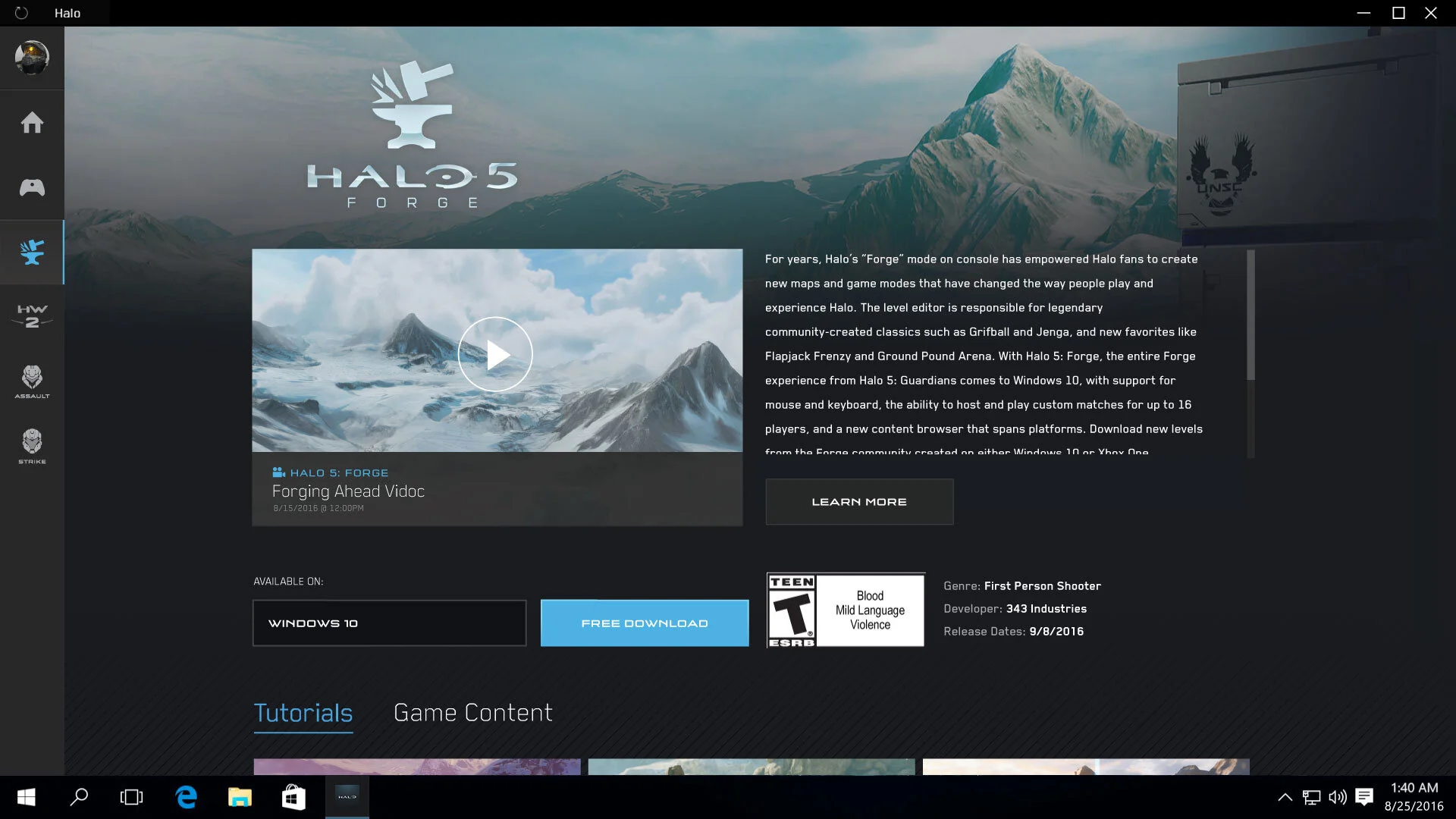 CJ Ramos - Halo Windows 10 App
