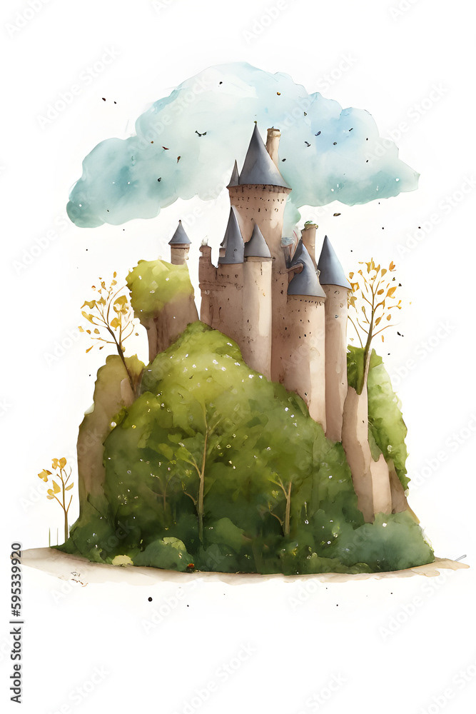 Syahronanda Project - Watercolor painting of Castle