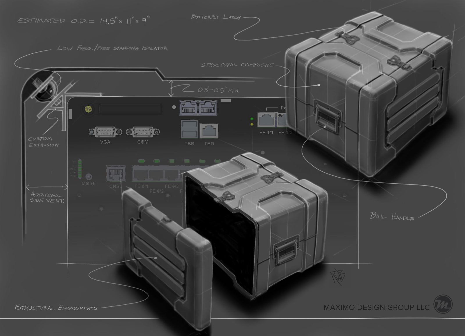 Maximo Design Group LLC - Rack Mount Transit Case