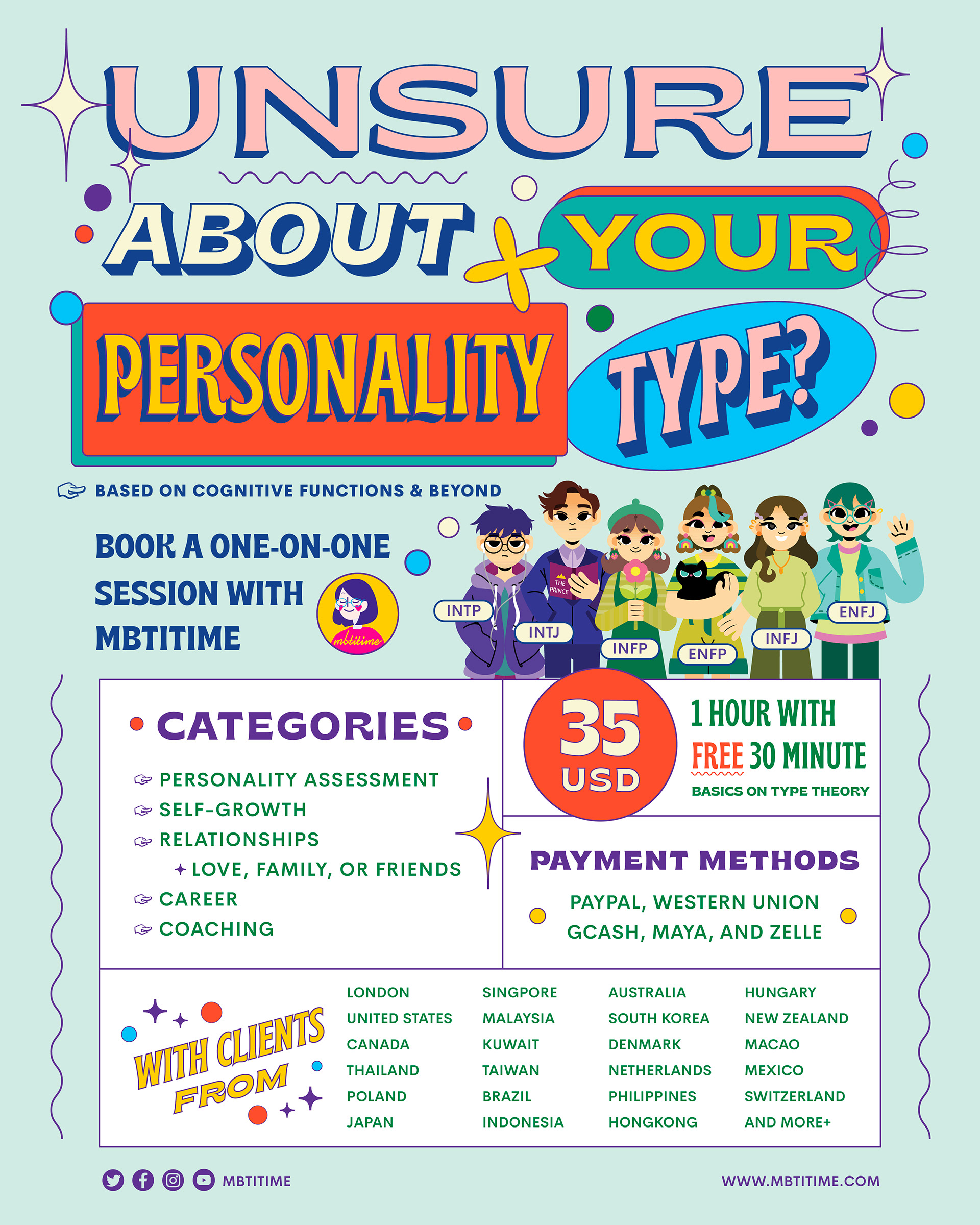 Typefy Me - 16 types - Book a type session