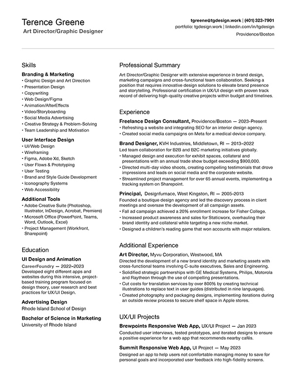 TG Design - Resume