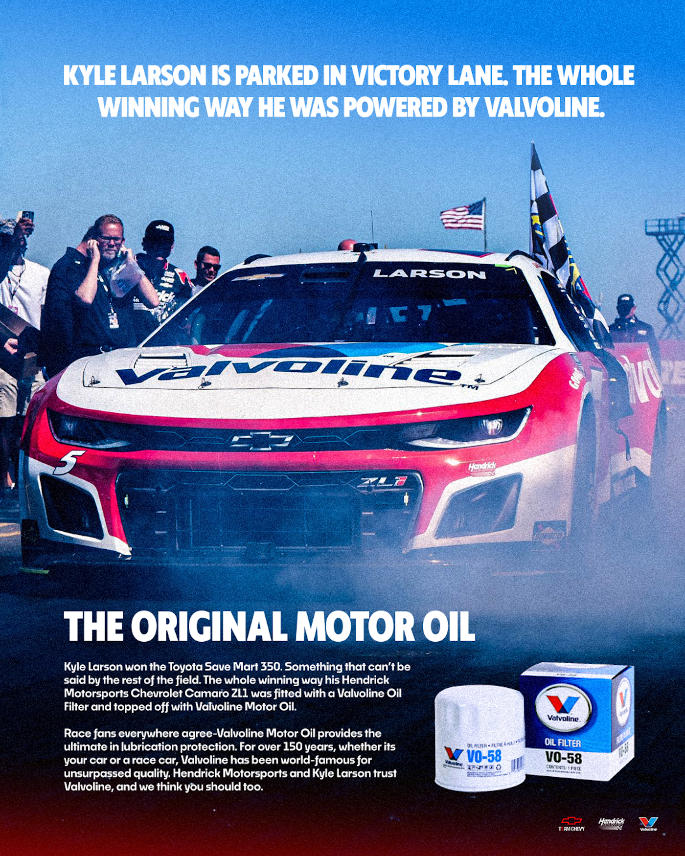 Chris Lilly Designs - Kyle Larson Retro-Inspired Winning Poster