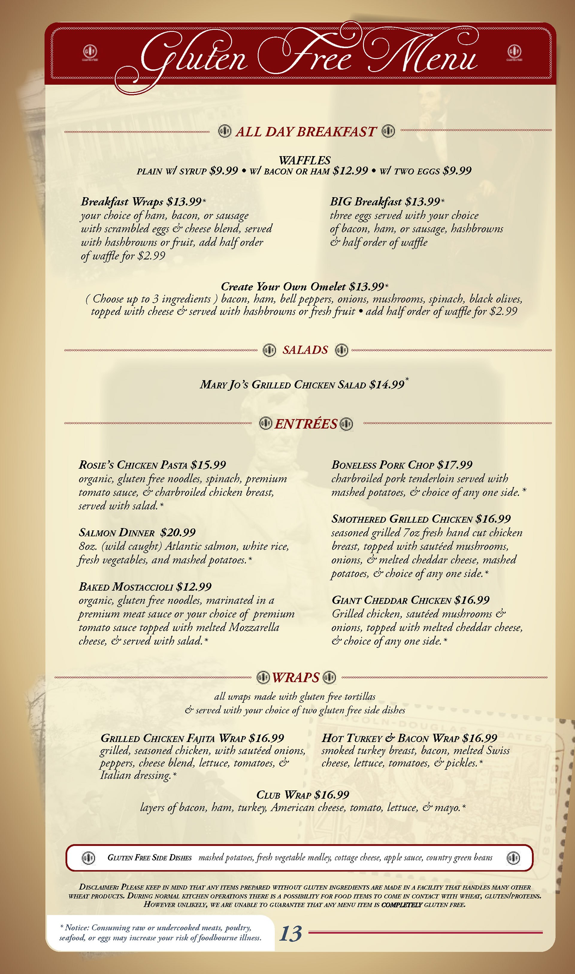 Sara's Family Restaurant - FULL MENU