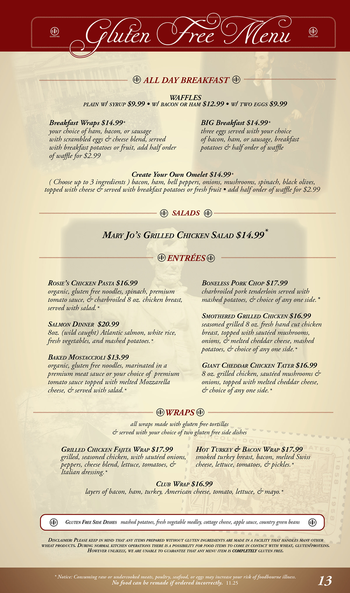 Sara's Family Restaurant - FULL MENU