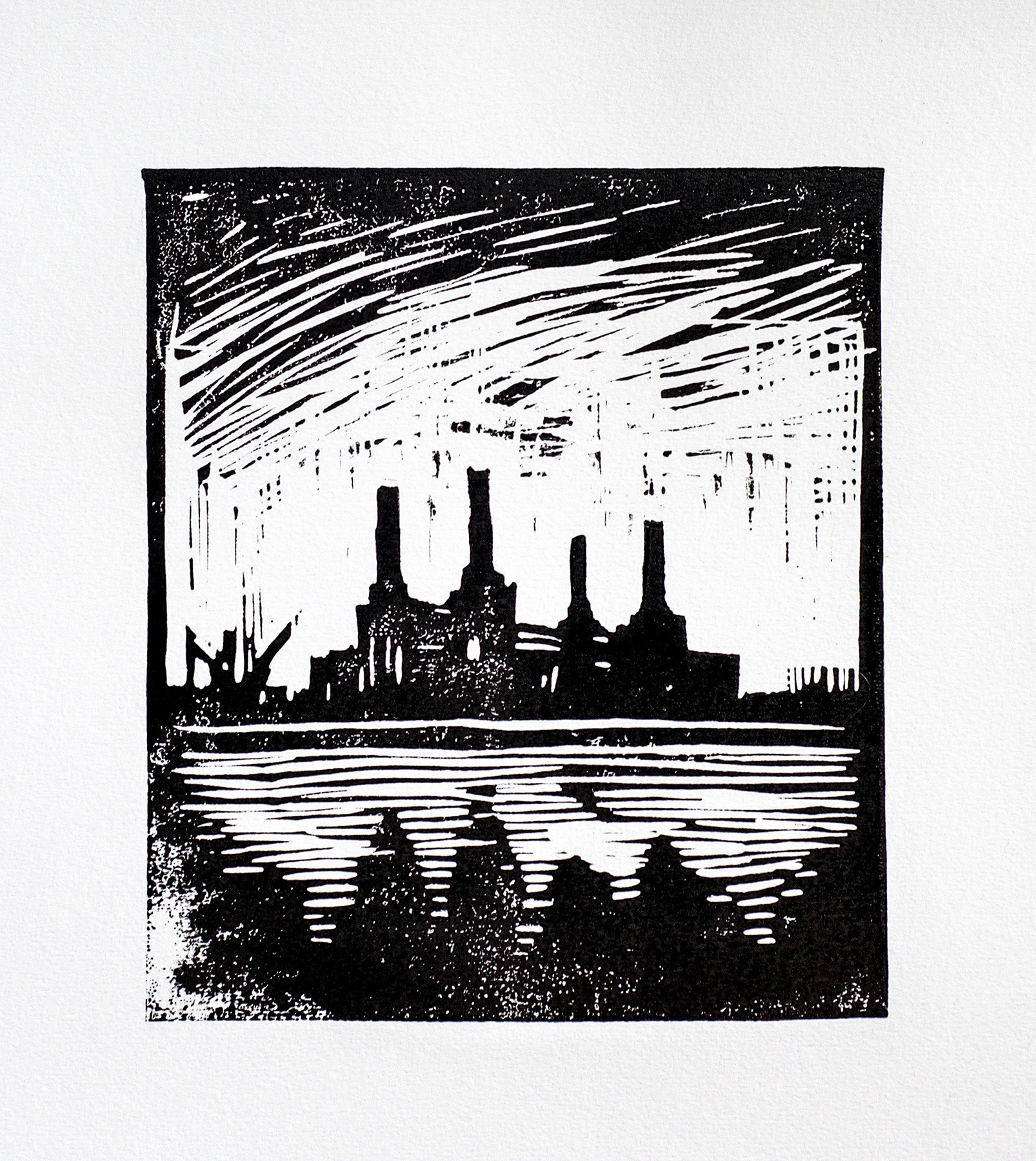 simon stratford - Linocut prints Marmite, Battersea and can of worms