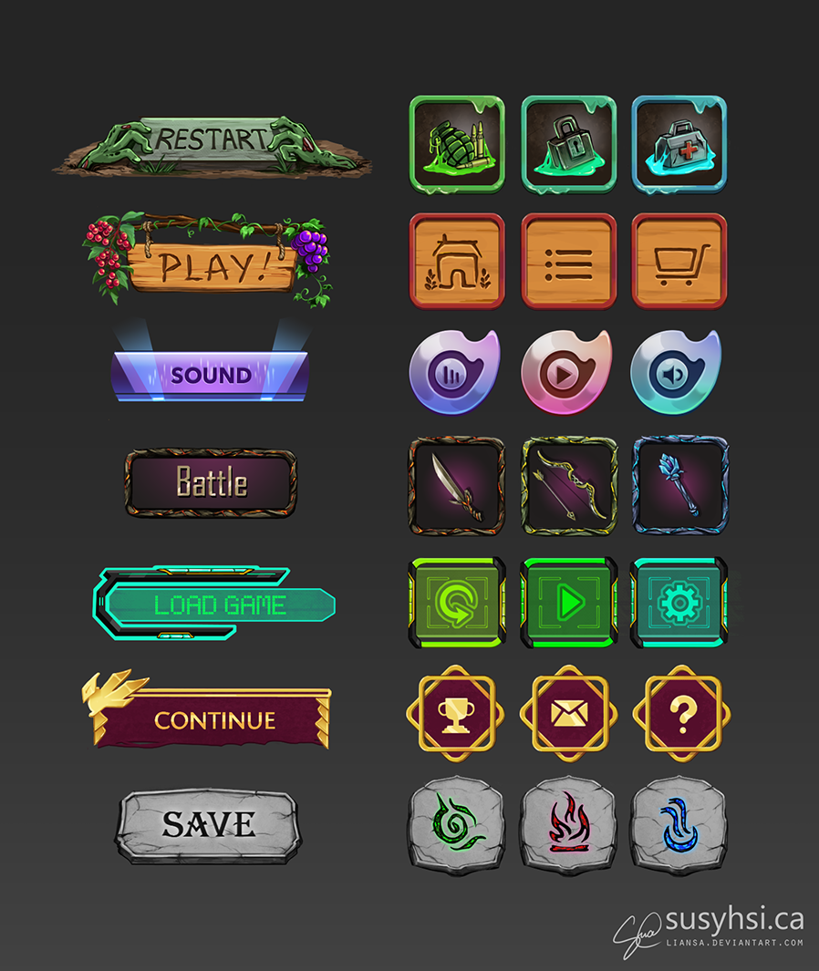 Susy Hsi - Game UI Assets
