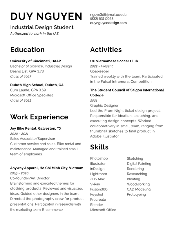 Duy Nguyen - Resume