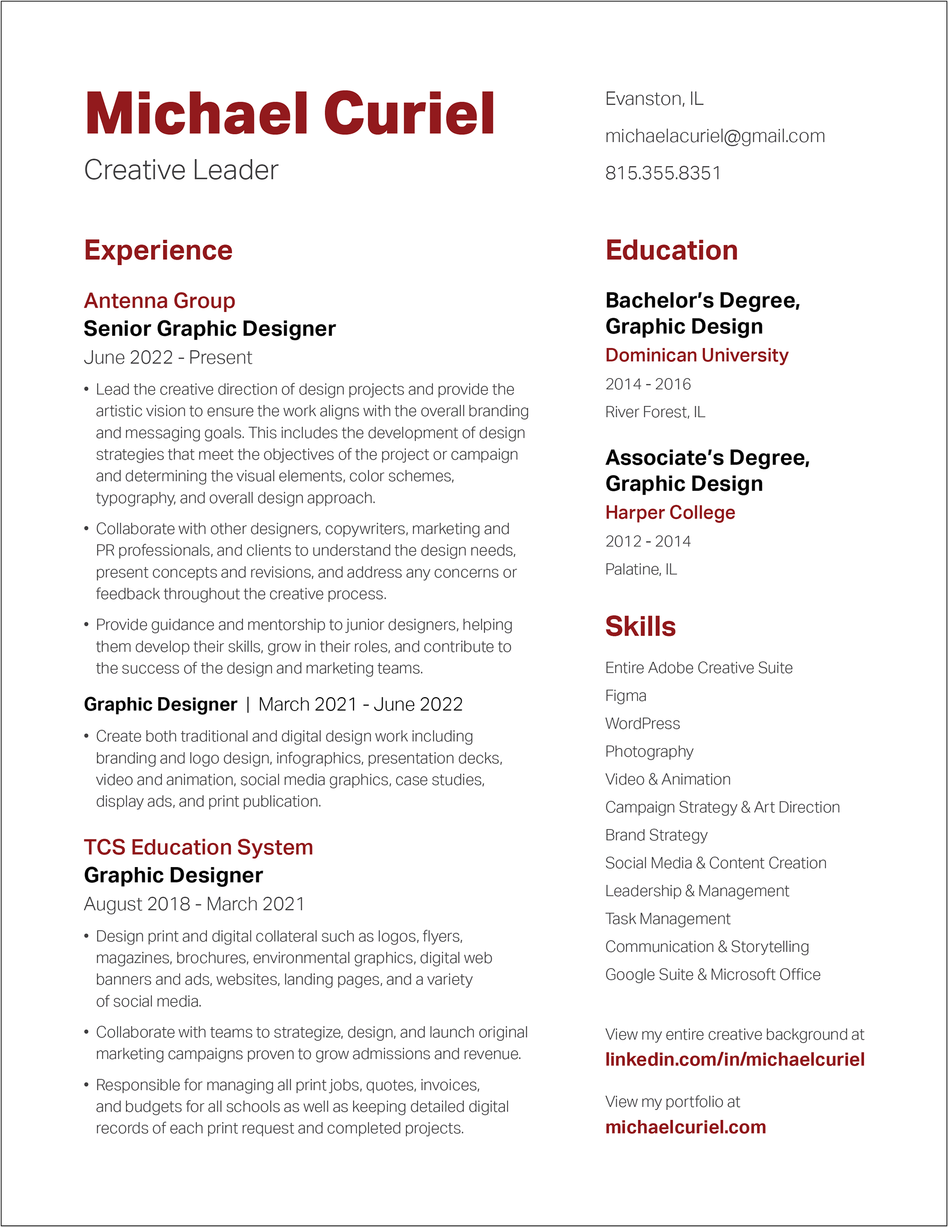Michael Curiel - Resume