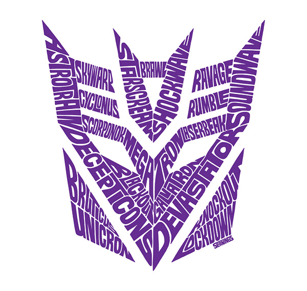 Seanings typographic illustrations - Pop Culture