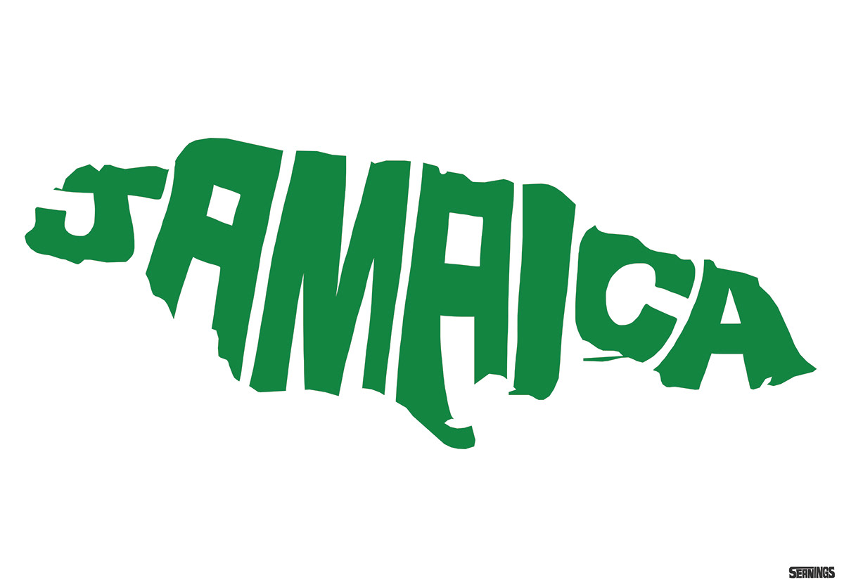 Seanings typographic illustrations - World Maps