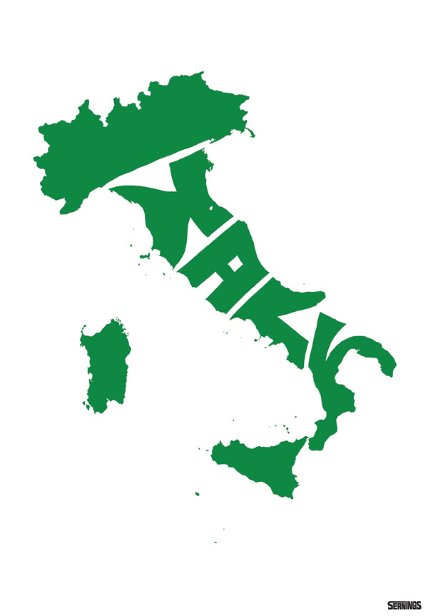 Seanings typographic illustrations - World Maps