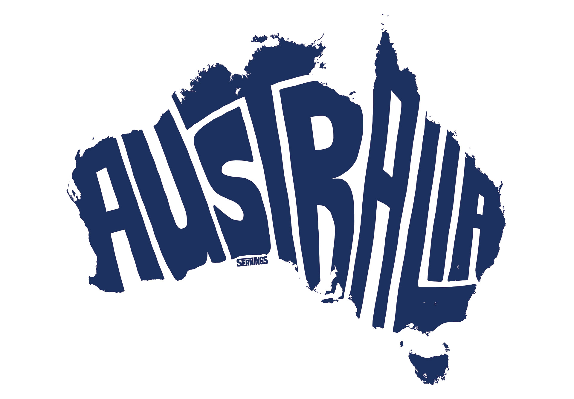 Seanings typographic illustrations - World Maps