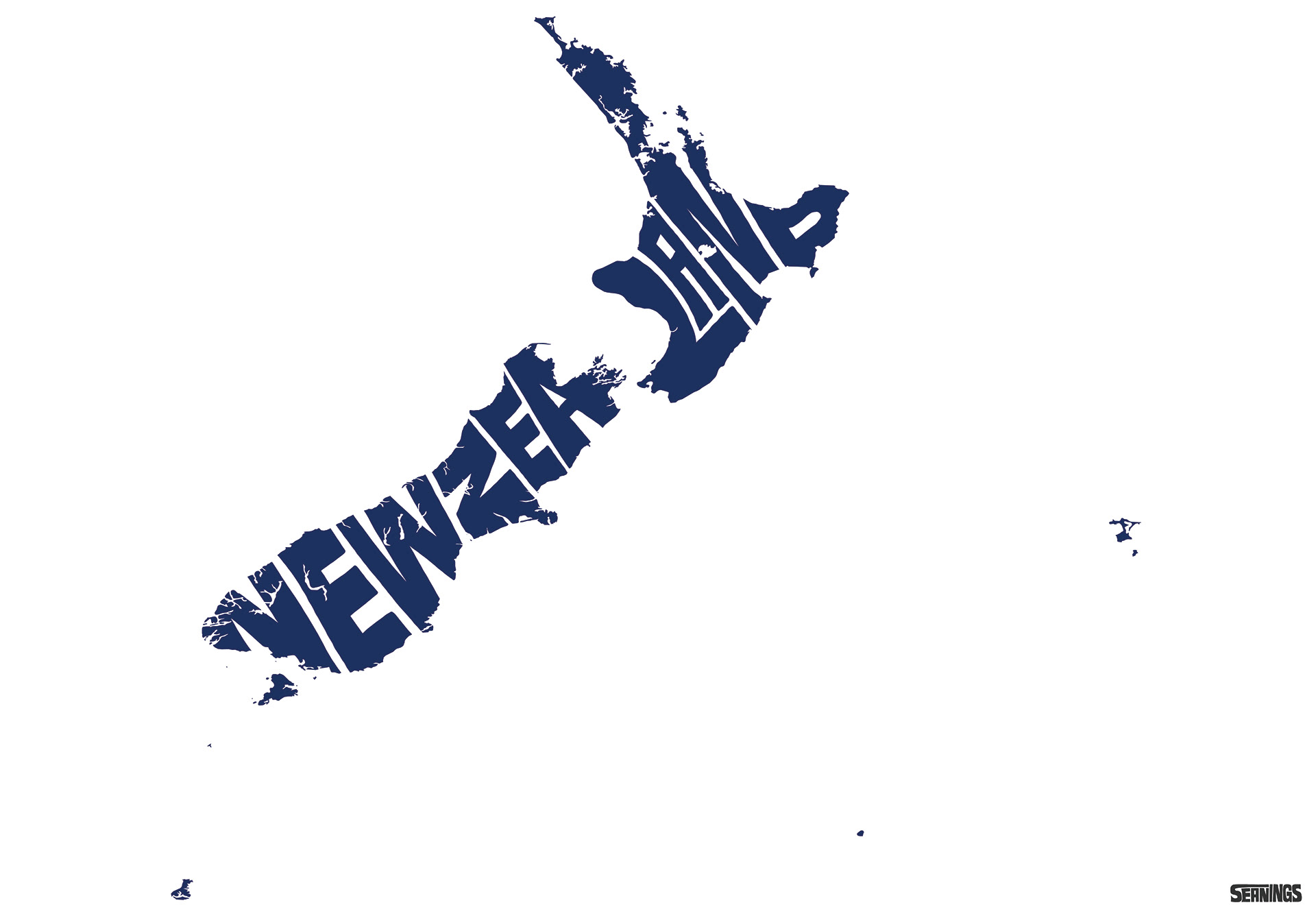 Seanings typographic illustrations - World Maps