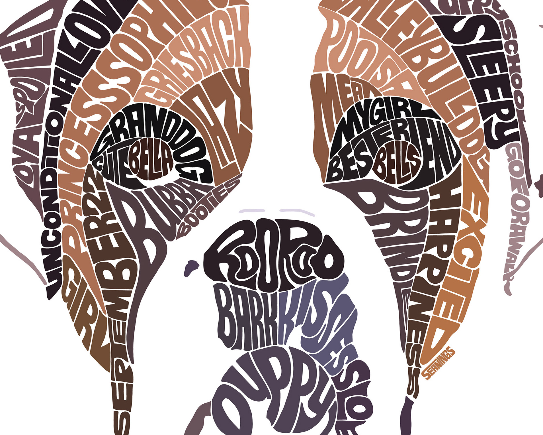 Seanings typographic illustrations